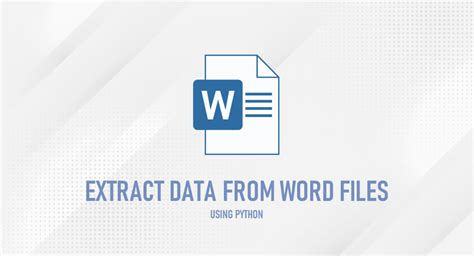 Read Word Documents With Python Extract Data From Word By Alexander Stock Medium
