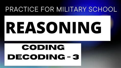Reasoning Assignment Coding Decoding Practice Set For Rms Youtube