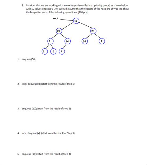 solved 2 consider that we are working with a max heap also