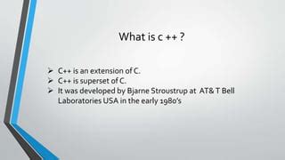 What Is C PPTX