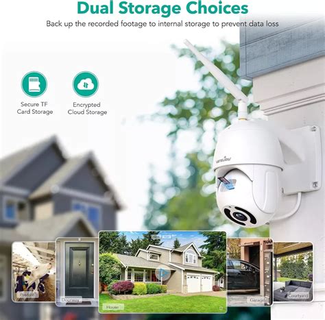 Wansview W9 1080p Pan Tilt Wifi Outdoor Camera Night Vision 2 Way Audio Smart Siren Sd Card