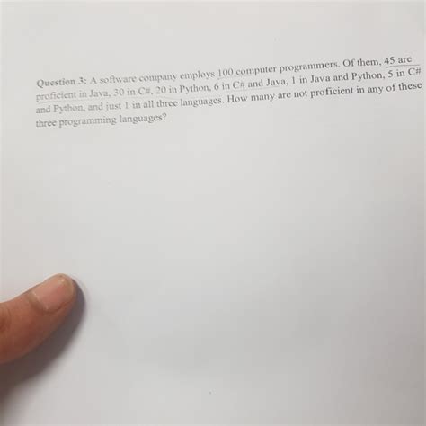Solved Question 3 A Software Company Employs 100 Computer
