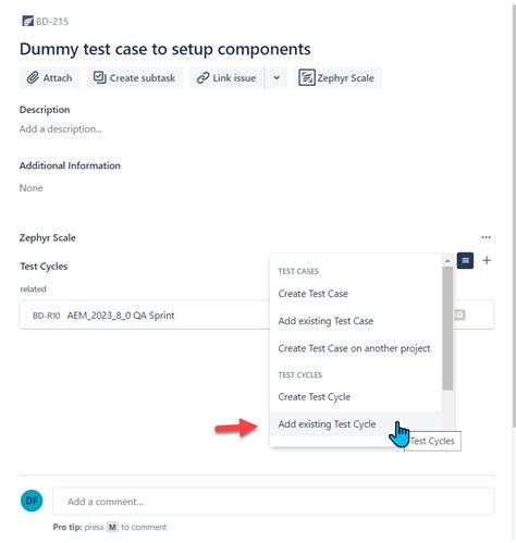 Creating Test Case In Jira Is Not Added To Zephyr