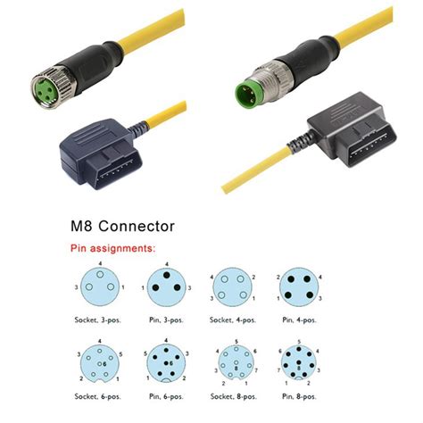 Customized M8 Can Bus Obd Ii Cable Suppliers Manufacturers Wholesale