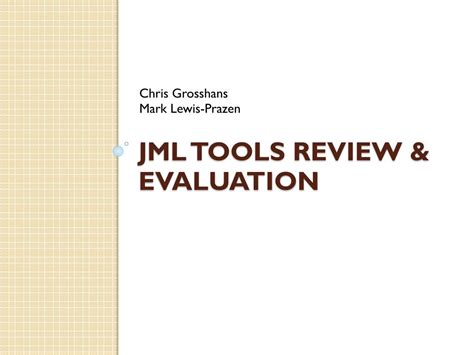 Ppt Jml Tools Review And Evaluation Powerpoint Presentation Free Download Id1795299