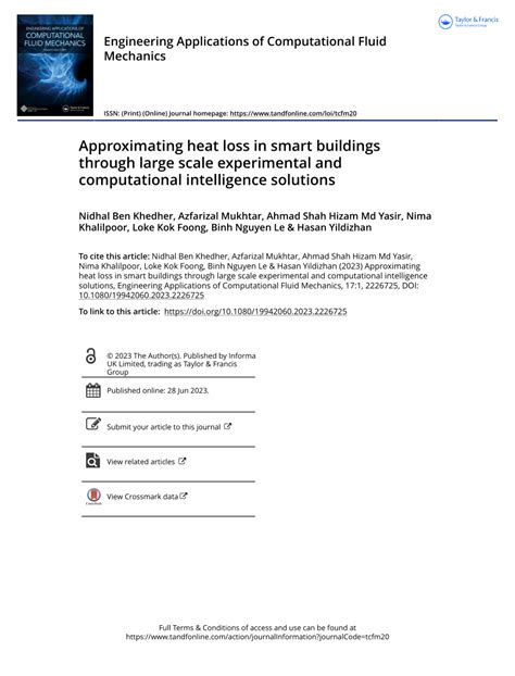 Pdf Approximating Heat Loss In Smart Buildings Through Large Scale