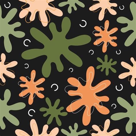 Premium Vector Abstract Seamless Pattern On Isolated Black Background