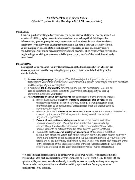 Annotated Bibliography Assignment Pdf Pdf Bibliography Online And