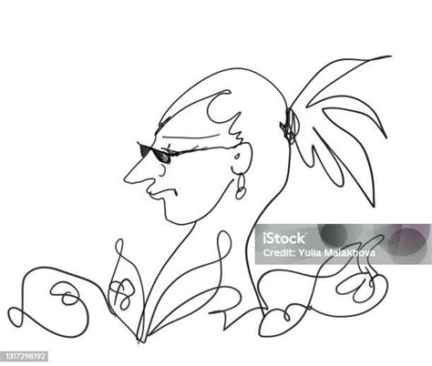 자부심 얼굴 선글라스와 조랑말 머리를 가진 멋진 패시니 스타 소녀 인간의 감정 얼굴 손 그려진 일러스트 한 줄 감정 시리즈에 대한 스톡 벡터 아트 및 기타 이미지 Istock