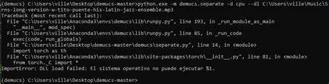 actually a error with runpy py · issue 76 · facebookresearch demucs