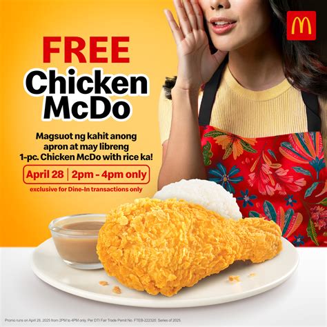 Confeermed Na Confeermed May Free Chicken Mcdo Sa April 28 Chasingcuriousalice
