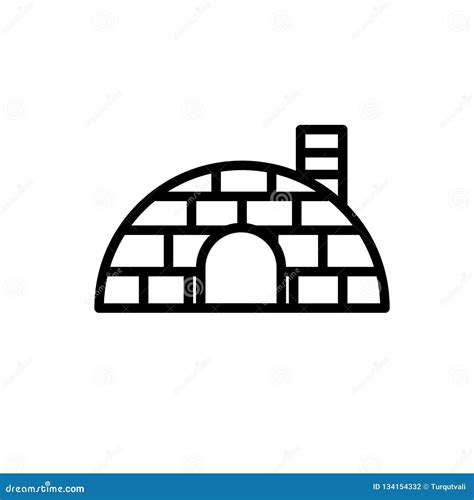 Igloo Icon Vector Isolated On White Background Igloo Sign Line Or Linear Sign Element Design