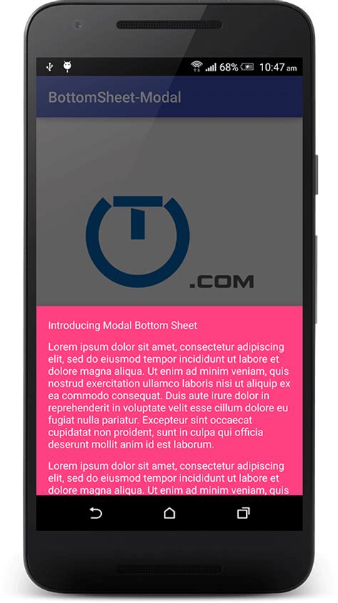 Android Bottom Sheet Example Truiton