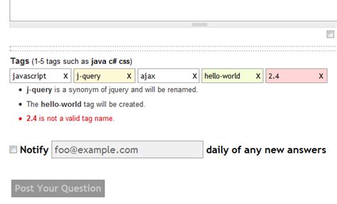 Separate Tag Fields To Prevent Split Tags Warn On Tag Creation Meta Stack Exchange