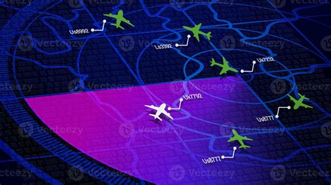 Simulation Screen Showing Various Flights For Transportation And