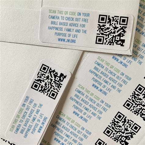 QR Code Sticker For Outside Of Envelopes Pcs Etsy