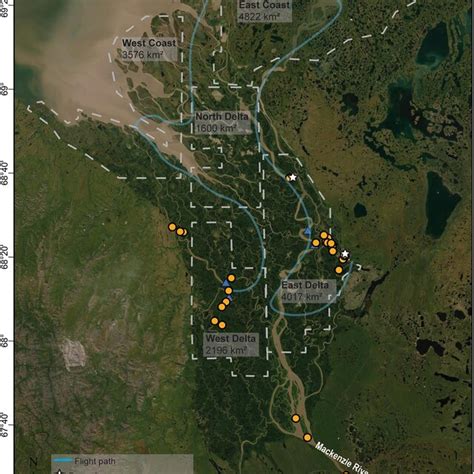 Map Of The Mackenzie River Delta Mrd Map Of The Mackenzie River Download Scientific Diagram
