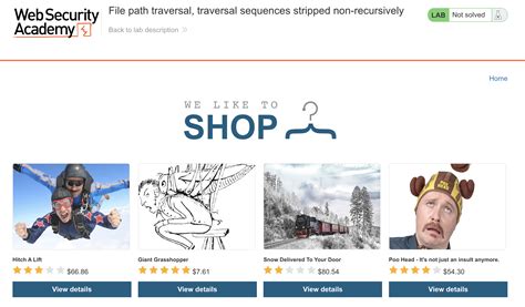 Portswigger Web Security Academy Lab File Path Traversal Traversal