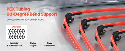 Vevor Pex Tubing Bend Support 20 Packs 90 Degree Elbow