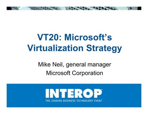 Microsoft S Virtualization Strategy Ppt