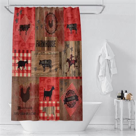 Rustic Farmhouse Shower Curtain Optional Towels And Bath Mat Etsy