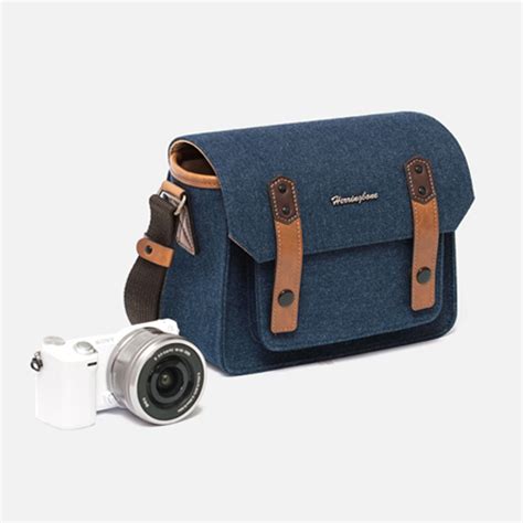 Herringbone Papaspocket Mini Shoulderbag Camera Navy Jakarta Camera