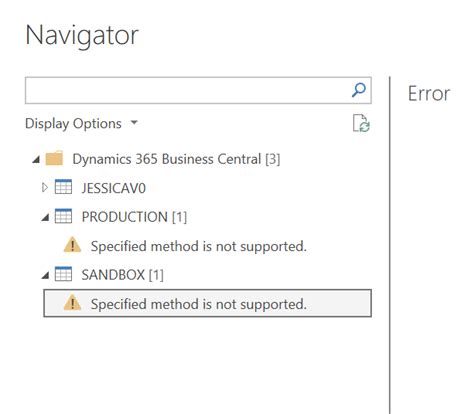 Powerbi Connection Error With Business Central Andqu Microsoft Power