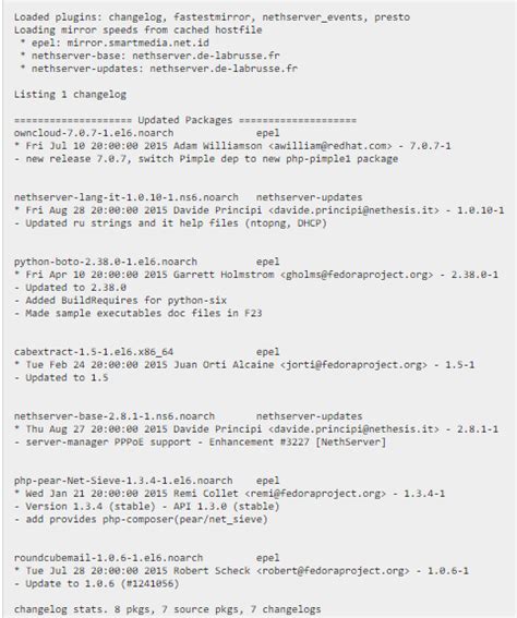 software update error with owncloud support nethserver community