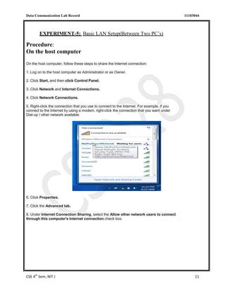 Computer Networking Lab File PDF