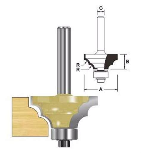 Arden Router Bit Double Round Cutter 28 6x12 7x6mm