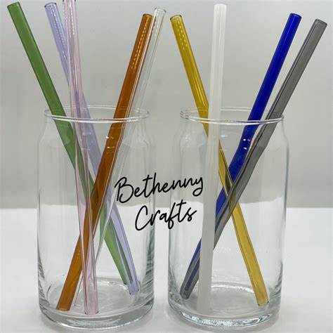 Glass Straw Glass Straws Straight Glass Straw Colorful Glass