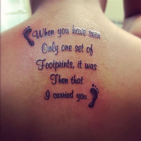 When You Have Seen Only One Set Of Footprints It Was Then That I