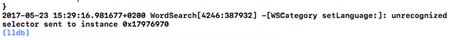 Objective C Unrecognized Selector Sent To Instance SetLanguage Stack Overflow