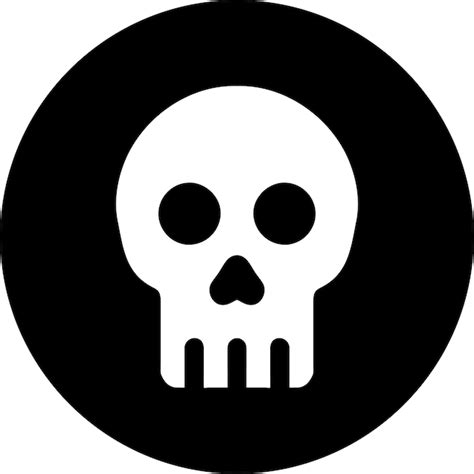 Premium Vector Scull Warning Symbol Icon In Flat Style Vector