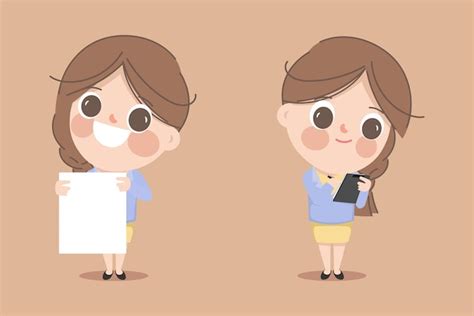 소송에서 귀여운 만화 사업가 손으로 그린 캐릭터 포즈 무료 벡터