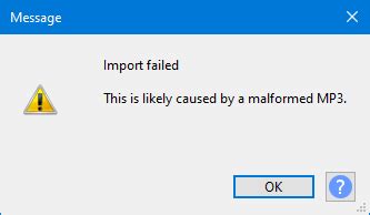 Opening Malformed MP Files Audacity Manual