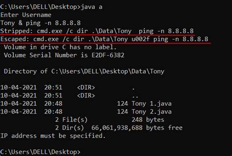 understanding and preventing command injection in java