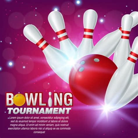 볼링 대회 포스터 디자인 벡터 Eps Uidownload