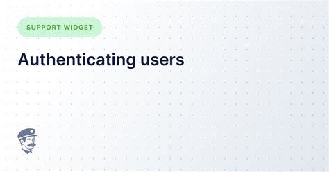 Authenticating Users — Fernand Docs