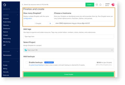 Clear Linux Os On Digitalocean — Documentation For Clear Linux Project