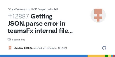 Getting Jsonparse Error In Teamsfx Internal File When The Conversation Is Initiated From The Ms