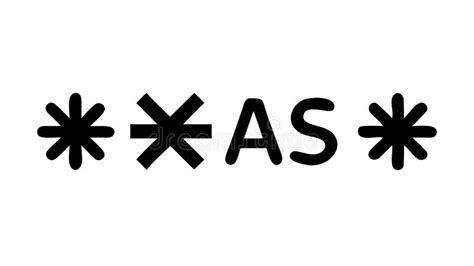 Asterisk Text Icon As Simple Minimal Line Art Vector Design