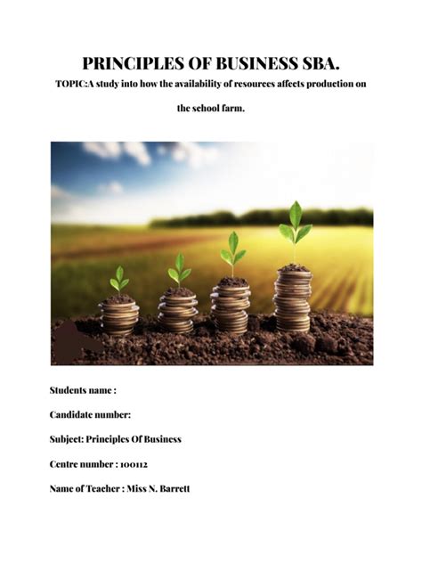 Pob Sba Pdf Agriculture Sustainability