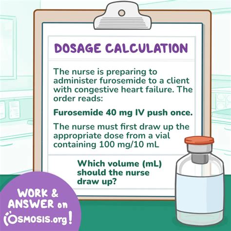 Dosage Calculation Furosemide Osmosis Blog