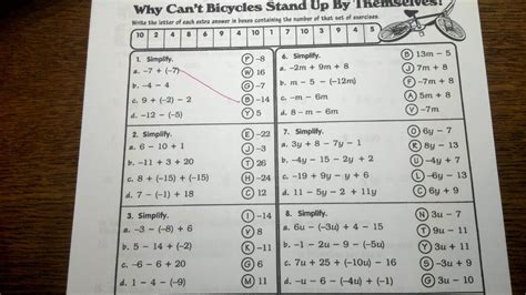 Punchline Bridge To Algebra — Marcy Mathworks Worksheets Library
