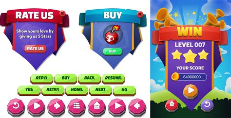 Medieval Rpg Simulation Game Ui With Buttons 4249455 Vector Art At Vecteezy