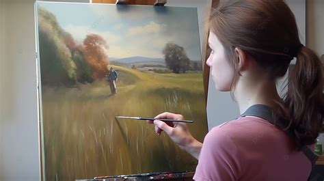 캔버스에 그림을 그리는 소녀 사진에서 그림을 그리는 방법 어떻게 그림 배경 일러스트 및 사진 무료 다운로드 Pngtree