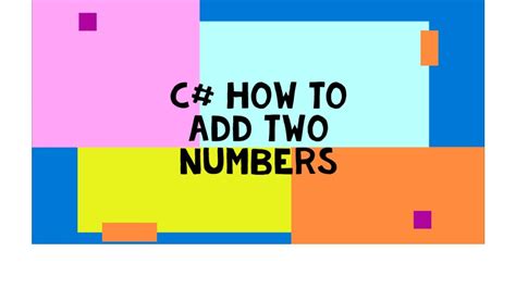 Add Two Number In C Youtube