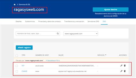 Azure App Services Dominios Personalizados Para App Services Con Registros Tipo Cname Para