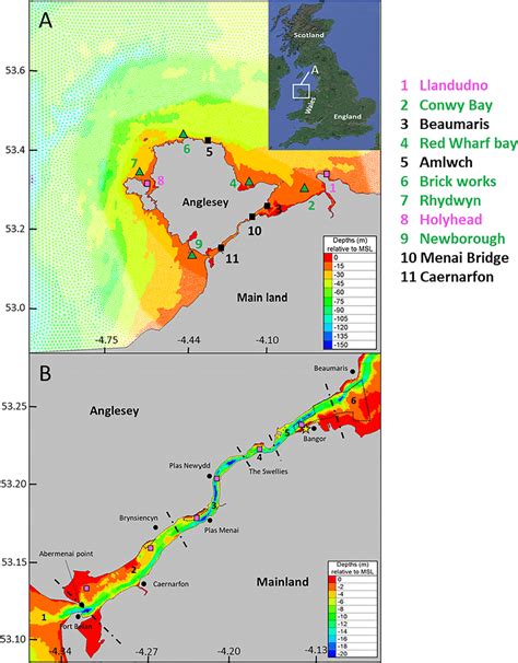 The Model Domain Of The Study Region A The Hydrodynamic Model With